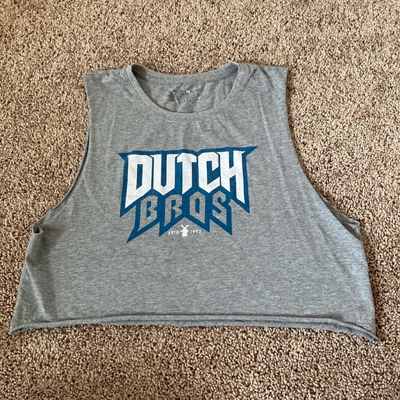 Dutch Bros | Tops | Dutch Bros Cropped Muscle Tee | Poshmark